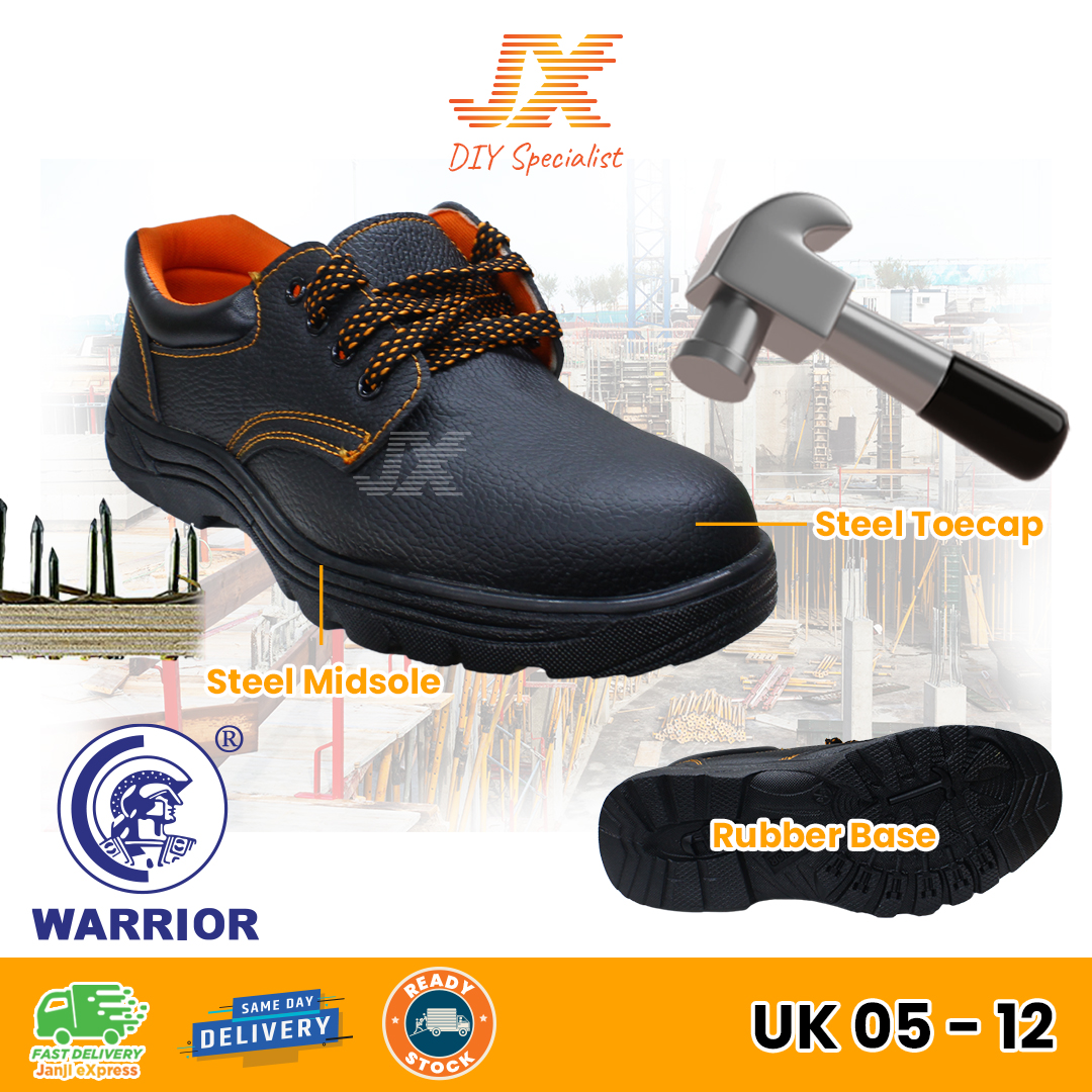 COLEX Safety Shoes Steel Toe Cap Mid Sole Low Cut Black Safety Boots ...