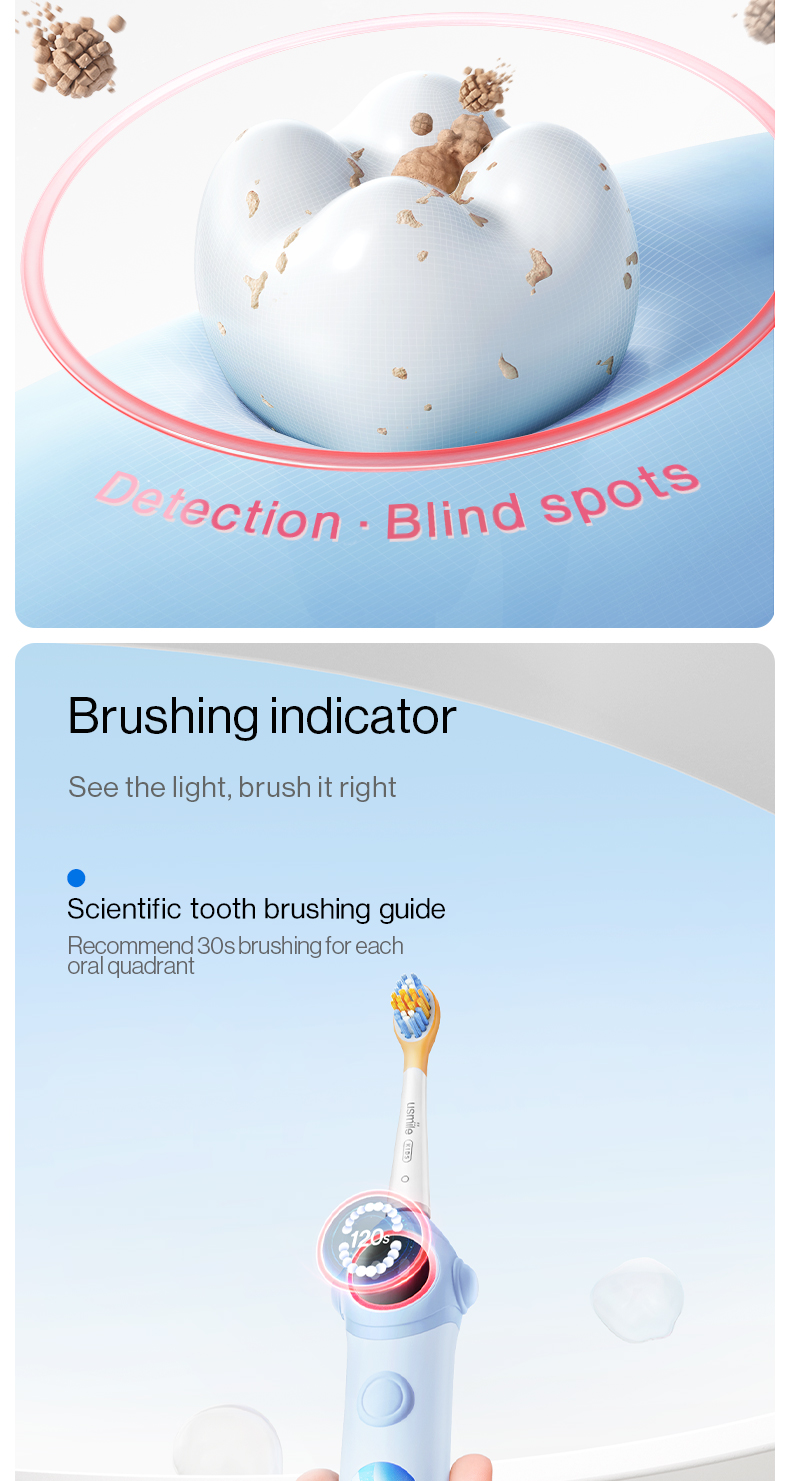 usmile Q10 Kids Sonic Electric Toothbrush | Brush Indicator | 180 Day Battery Life | Extra ...