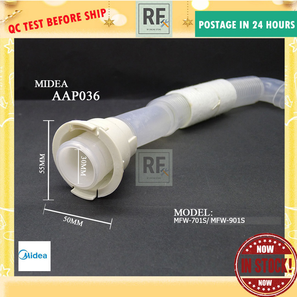 MIDEA WASHING MACHINE INNER PIPE DRAIN HOSE AAP036 ASSY INNER HOSE PIPE ...
