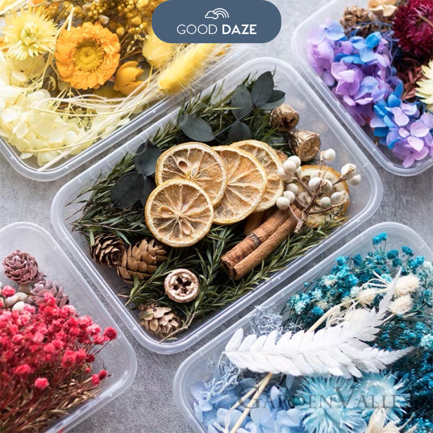 Natural Dried Flowers Dry Flower Box for Soap,Candle Frame 永生干花DIY材料包 ...
