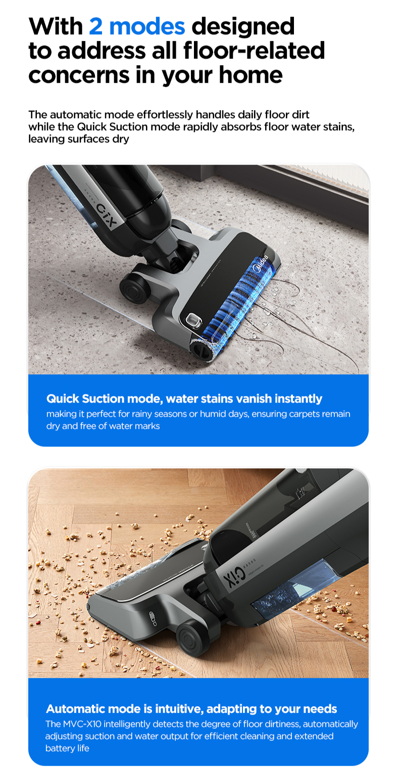 Midea MVC-X10 Floor Washer / Wet & Dry Cordless Vacuum Cleaner With ...