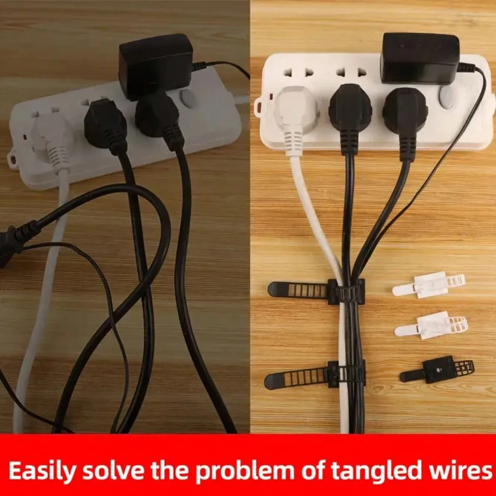Wire Organizer Cable Tie USB Organizer Adjustable Wiring Buckles Screw ...