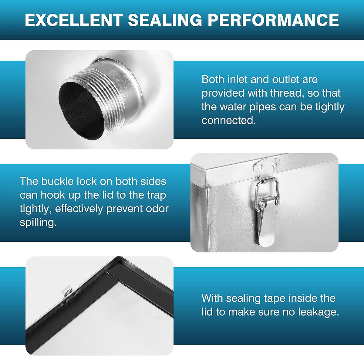 Stainless Steel Grease Trap Kitchen Perangkap Minyak Oil Water ...