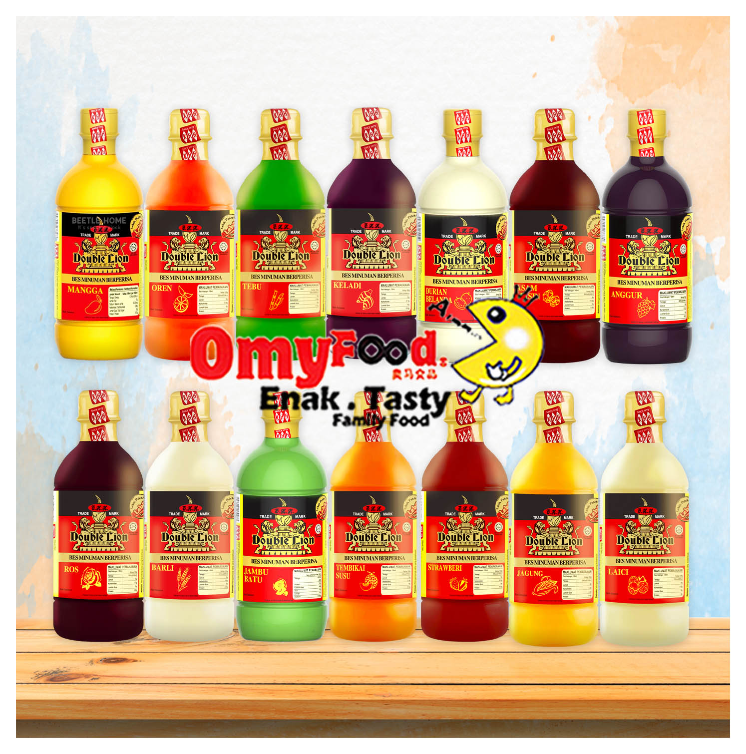 495ml KHH Double Lion Minuman Berperisa / Flavoured Concentrate[OmyFood ...