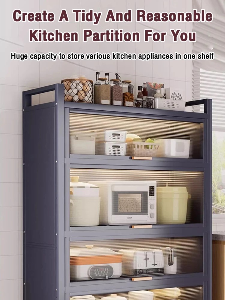 Kitchen Storage Cabinet Household Multi-layer Multi-function Storage ...