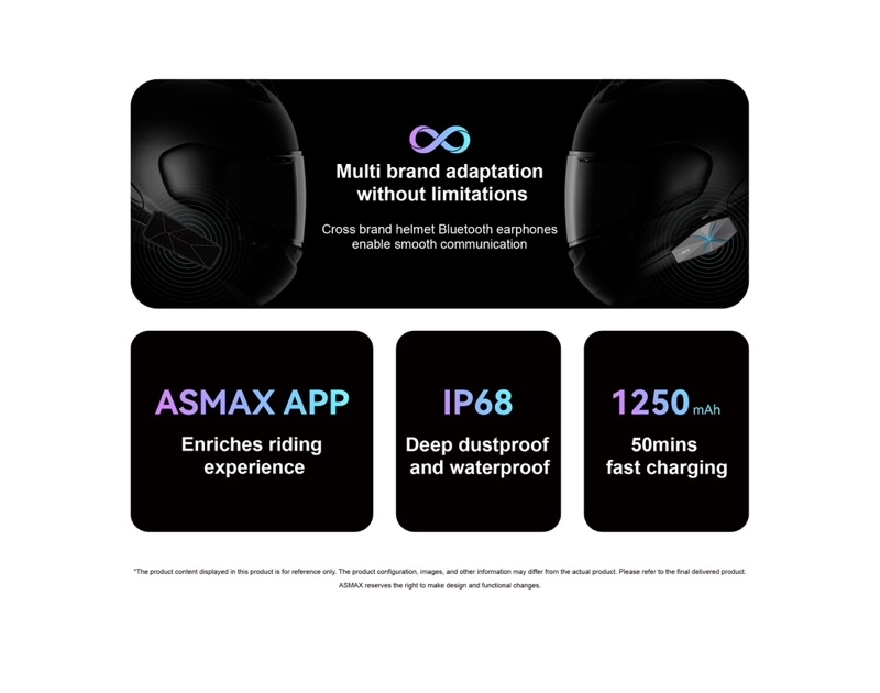 ASMAX F1 PLUS 10 Riders Mesh Intercom (MALAYSIA MCMC APPROVED) F1 ...