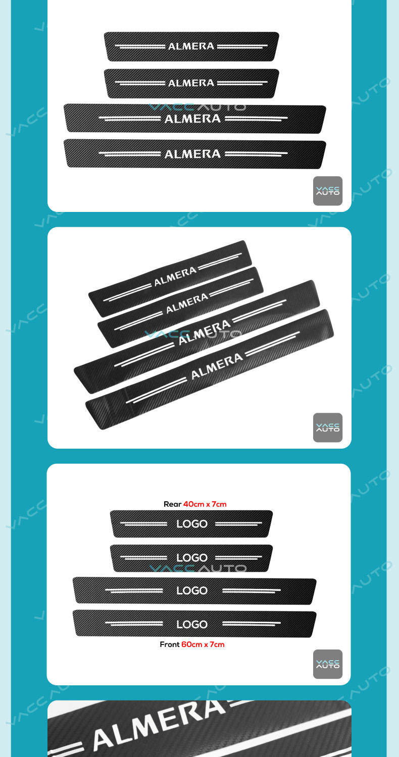 Nissan Almera N18 (2020-2025) Door Step Anti Scratch Side Door Sill ...