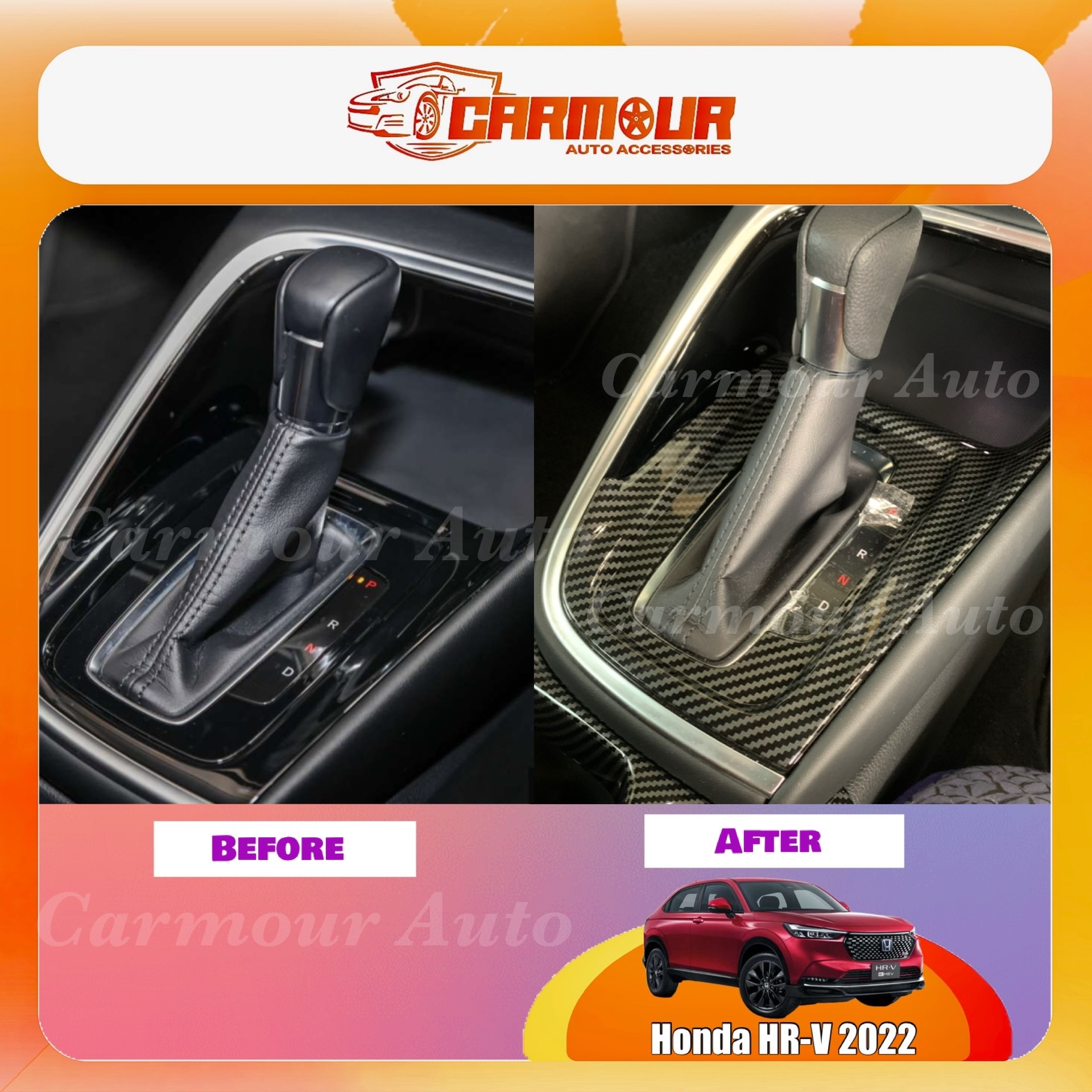 Honda HR-V All New HRV 2022+ Gear Panel Cover Carbon Gear Trim | Shopee ...