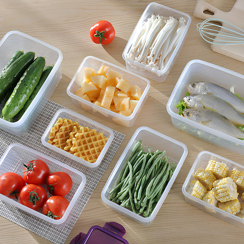 🔥Plastic Transparent Food Storage Box Airtight Food Container Fridge ...