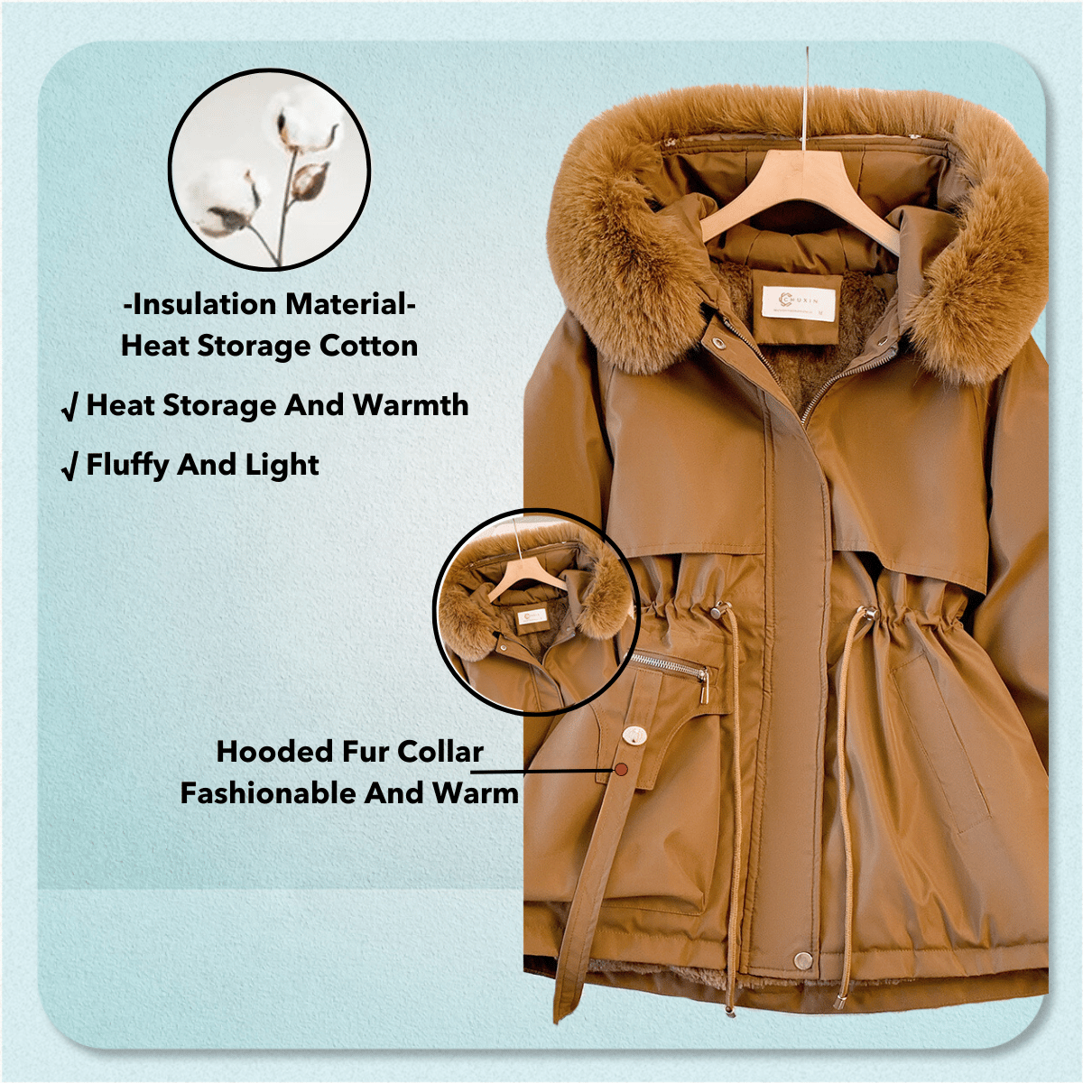 Hitchie -10Deg Women Top Winter Down Cold Hoodie Jacket Woman Fleece ...