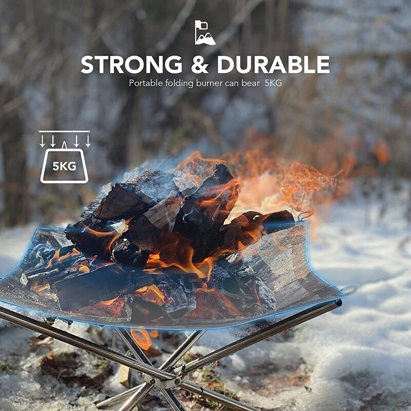Rak Kayu Api Perkhemahan & Berkelah Portable Fire Pit Campfire Folding ...
