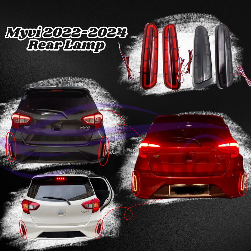 Perodua Myvi 2018-2025 Rear LED Bumper Lamp 2pcs (Installation Provided ...