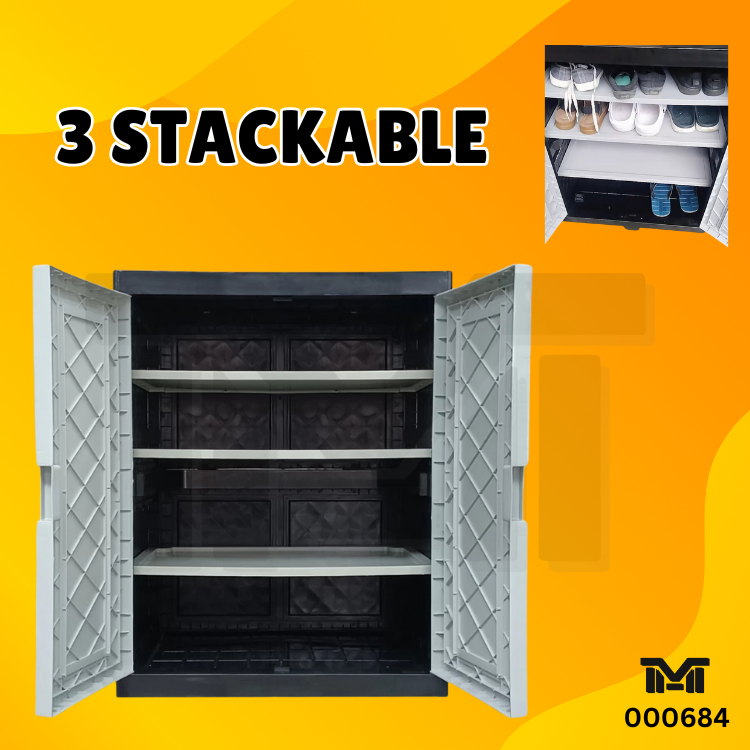 Plastic Storage Cabinet/Shoe Rack/Almari Kasut/Almari Serbaguna/Laci ...