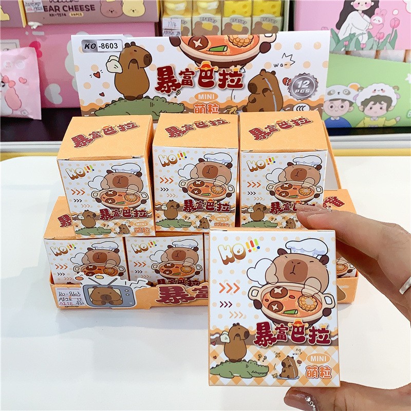 BLIND BOX TOYS DECO WEALTHY CAPYBARA MINI SERIES STUDENT OFFICE DESKTOP ...