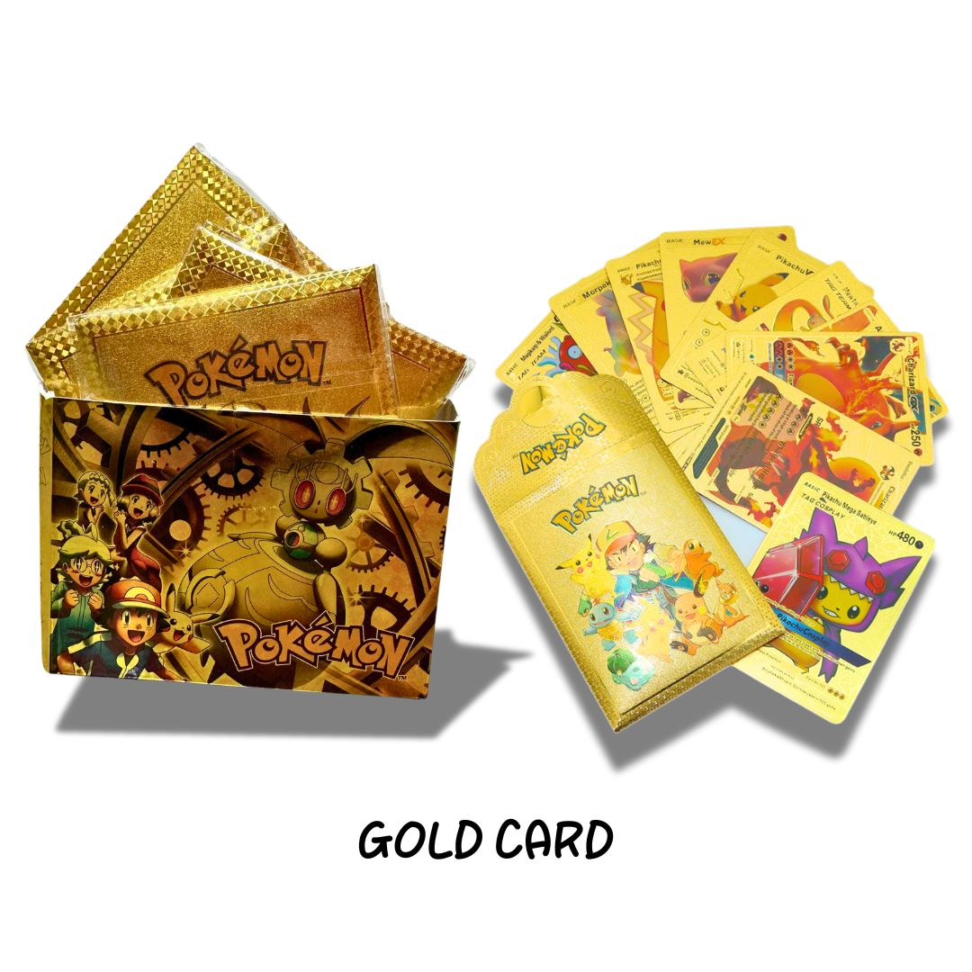 Pokemon Gold Card Box English Metalicas Charizard Vmax Gx Playing Cards ...