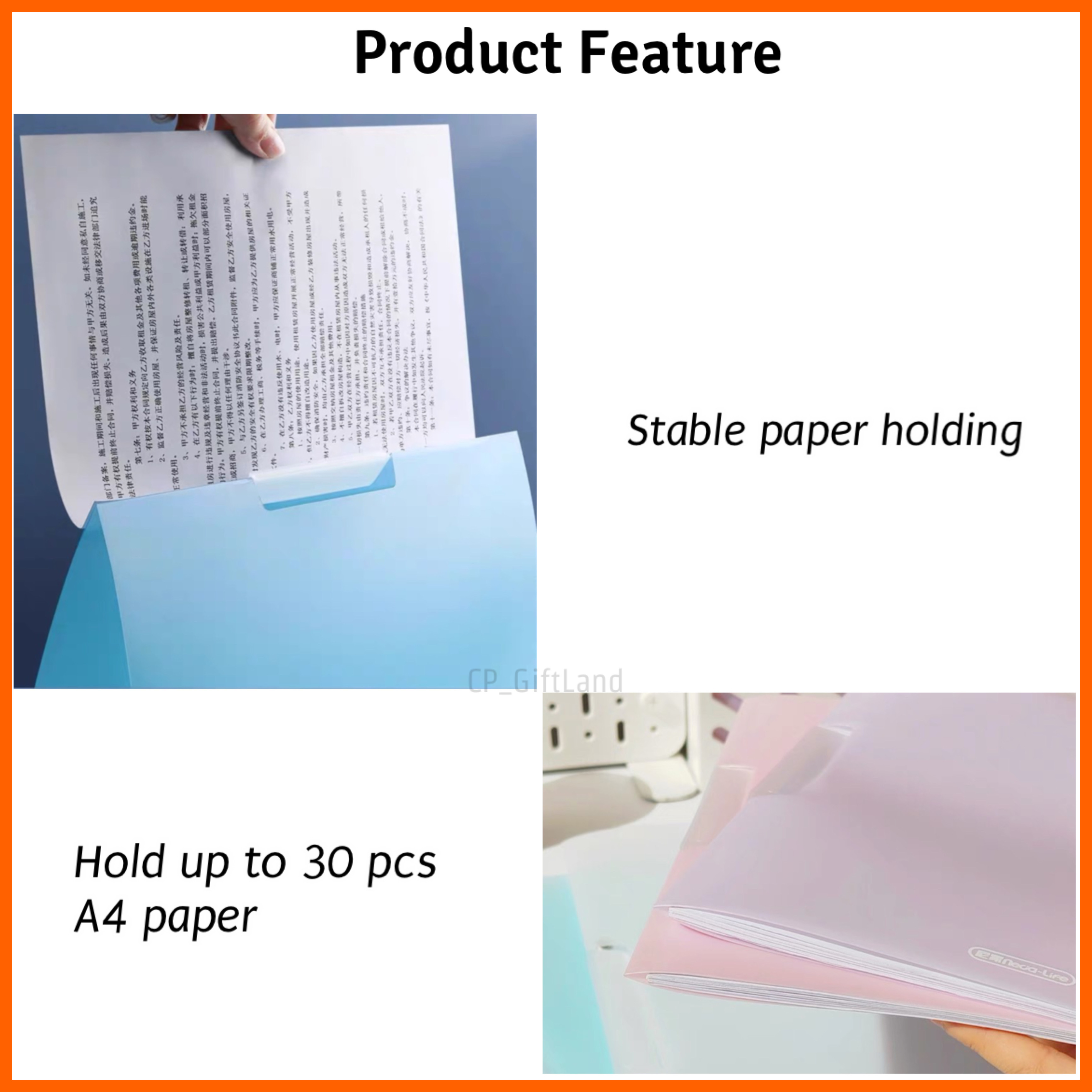File Folder A4 Waterproof Morandi Side Open Document Organizer File ...