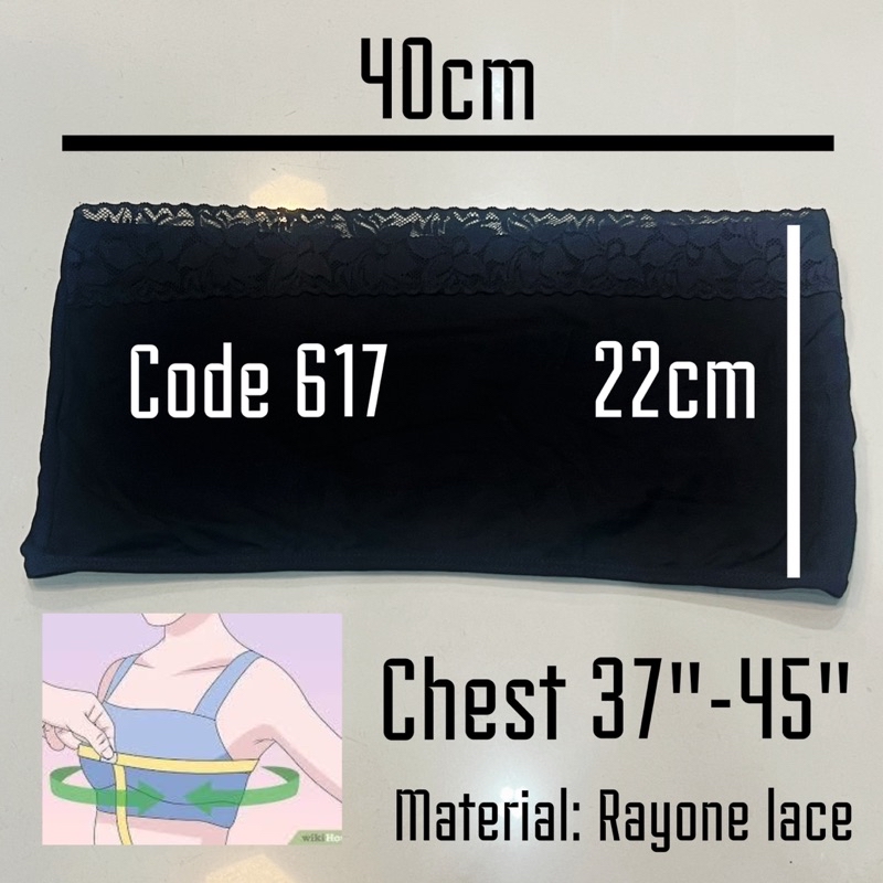 Tube top bra plus size curvy tube inner women perempuan saiz besar bra ...