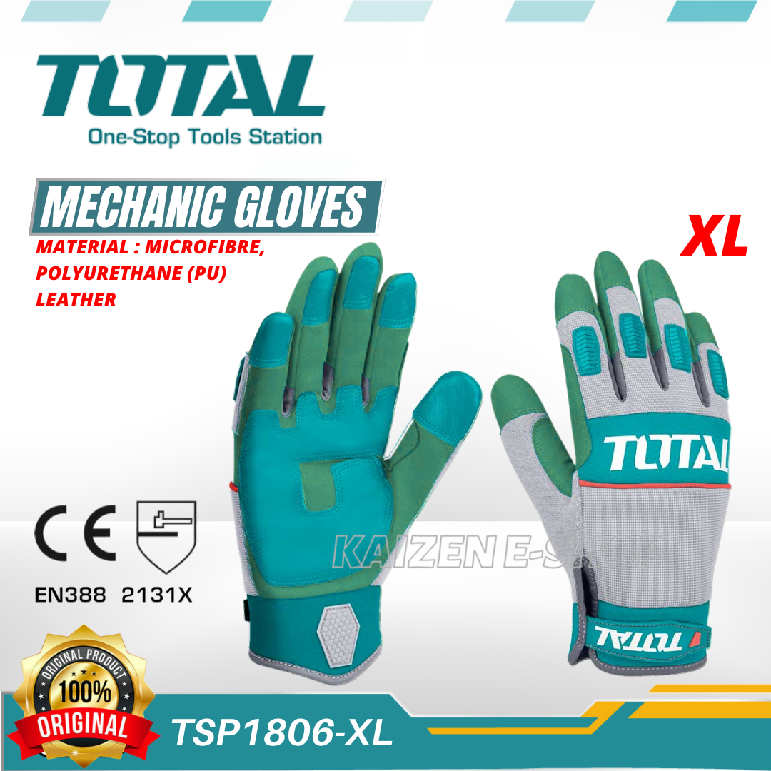 TOTAL TSP1806-XL Mechanic Gloves | Shopee Malaysia