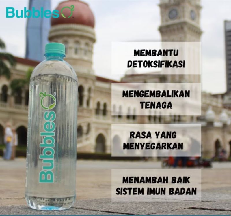 Bubbles O2 Air Mineral beroksigen mempunyai kandungan oksigen terlarut ...