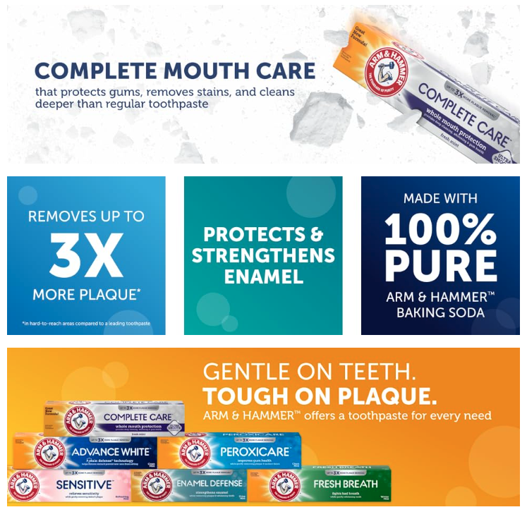 Arm & Hammer Toothpaste | Advance White | Peroxicare | Sensitive ...