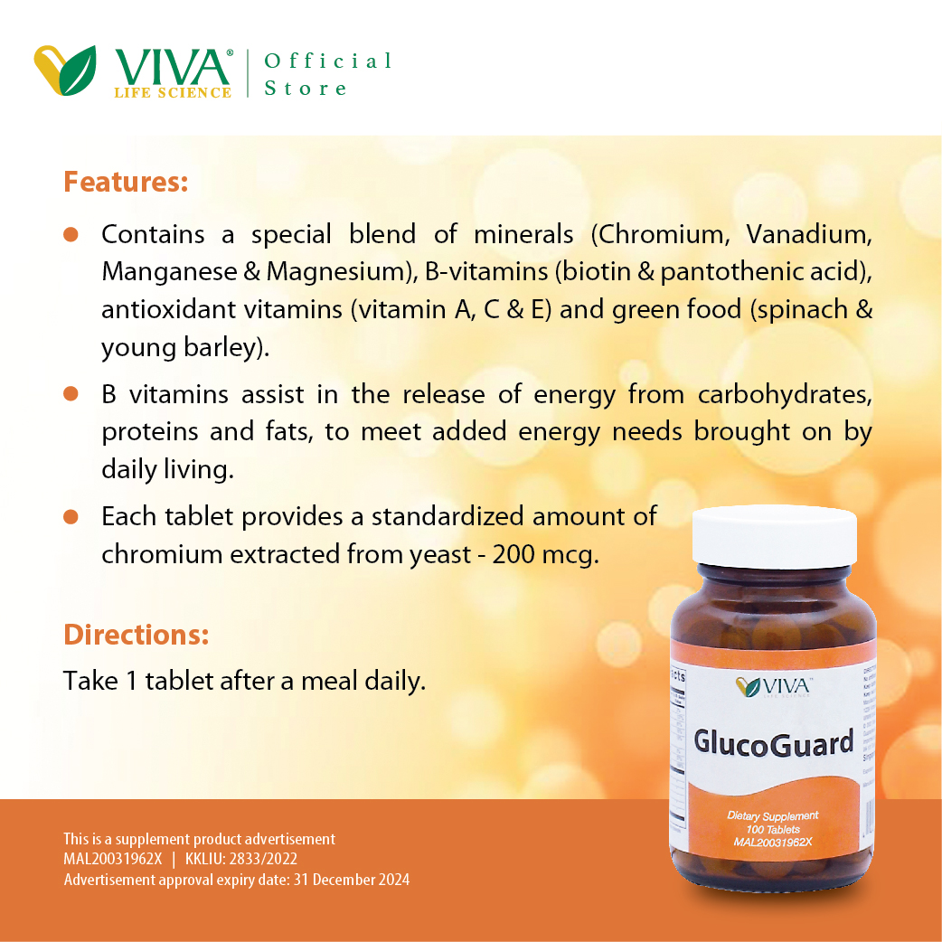 GlucoGuard (100 tablets) 宜卫锭 #300930 (Exp. Nov 2026) | Shopee Malaysia