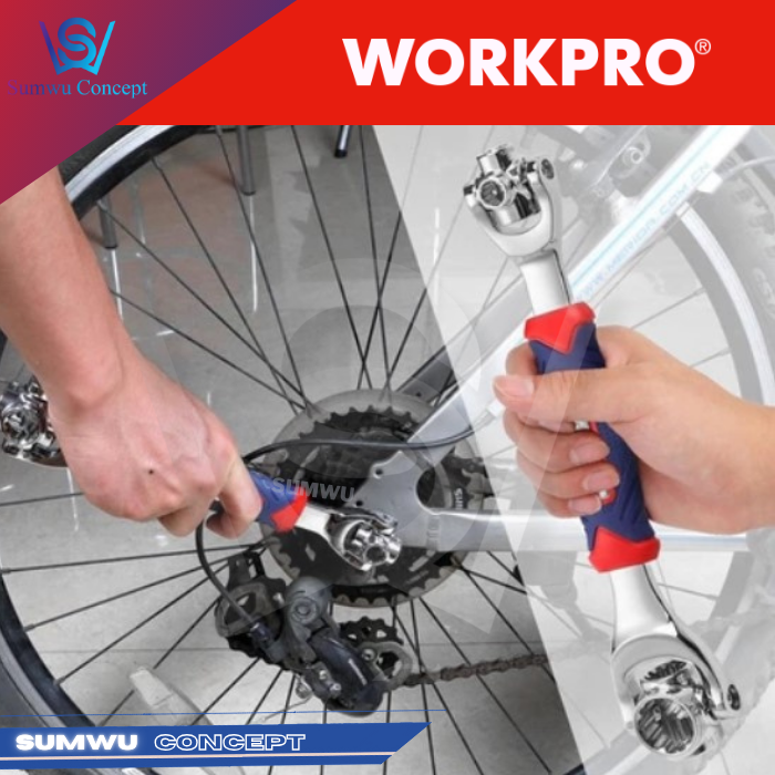 WORKPRO 8 In 1 Socket Wrench / Multi Function 360° Socket Spanner Set ...