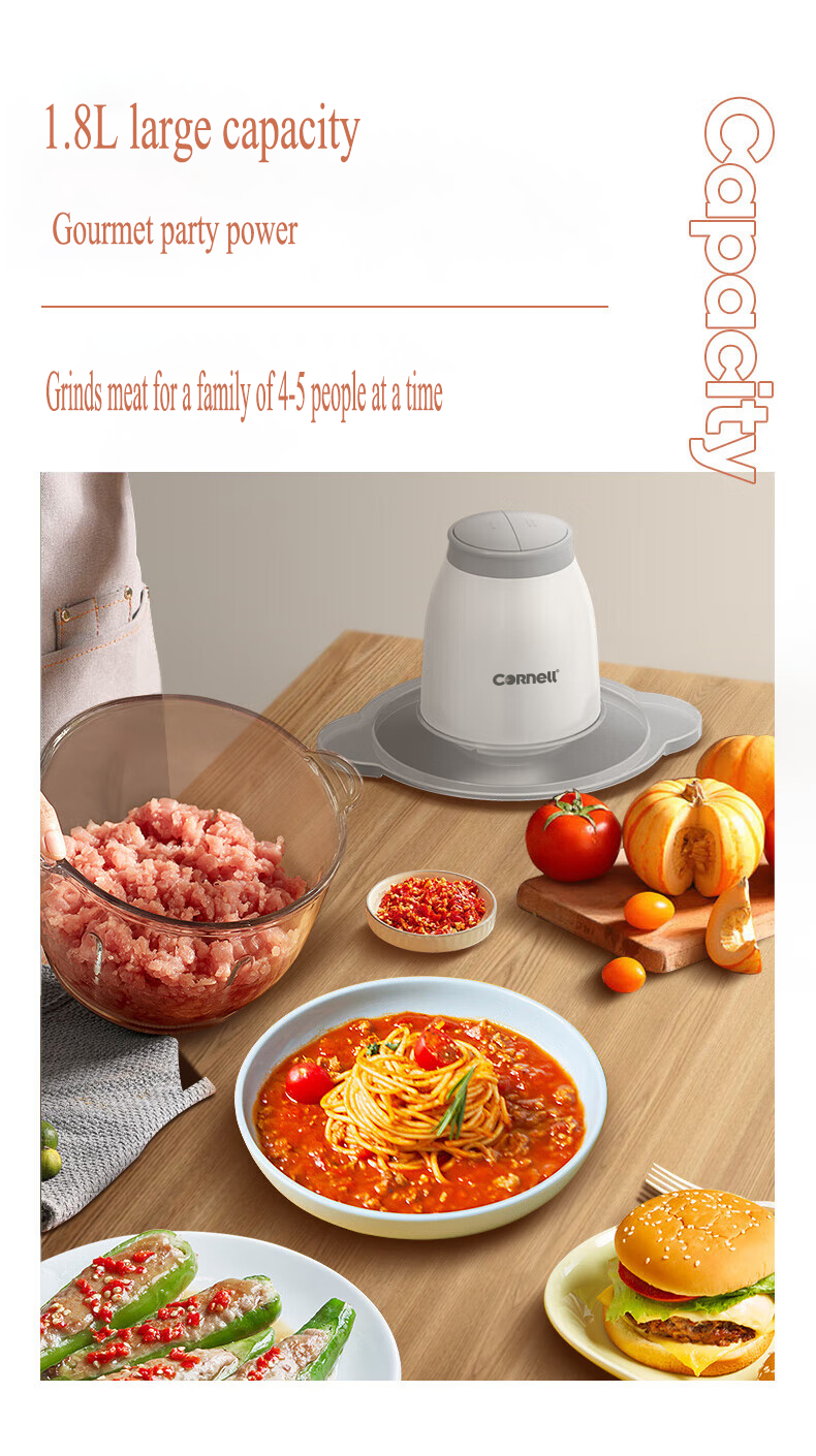 Cornell Chopper 250W Two-speed 4-Blade Easy-Use Thickened-glass | CMC ...