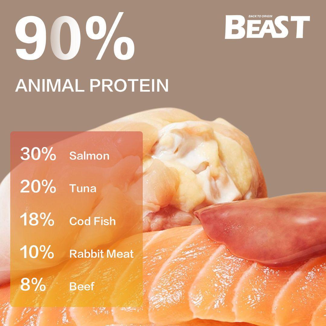 [ FREE CONTAINER ] BEAST Cat Dry Food 9kg (1.5kg x 6) Beauty Skin ...