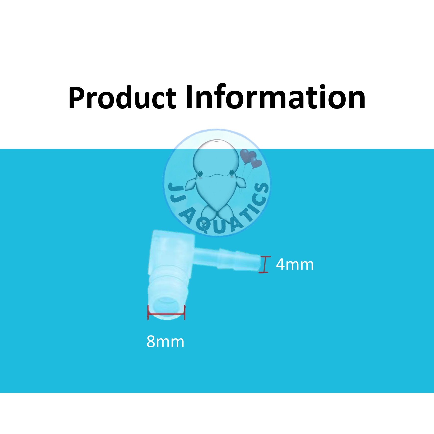 🔥Ready Stock🔥8mm To 4mm Conversion Plastic L Joint Connector 90 Joint ...