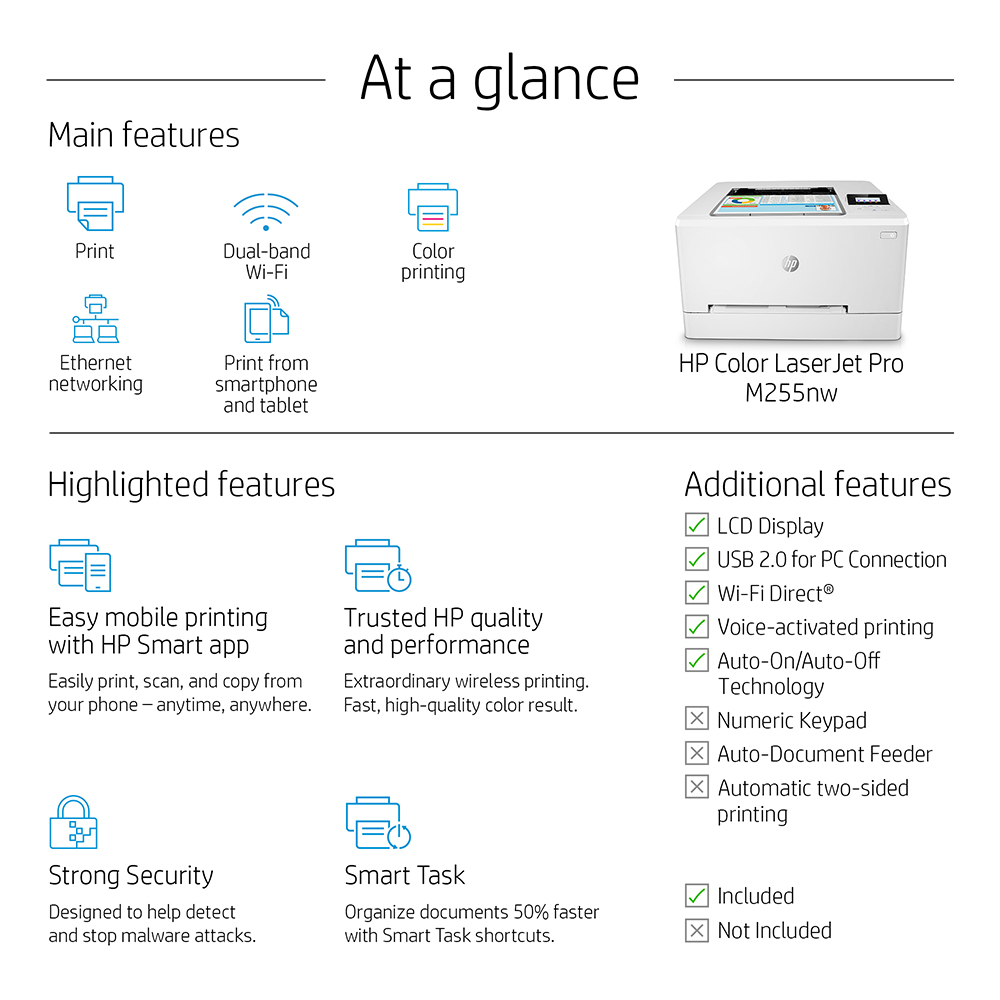 HP COLOR LASERJET PRO M255NW PRINTER ( PRINT ONLY ) | Shopee Malaysia