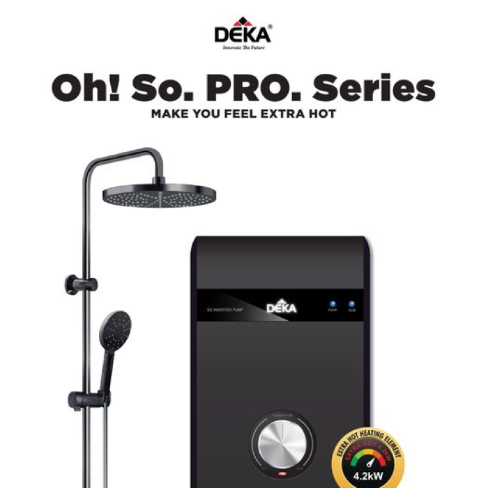 DEKA PRO Series AC Powerful DC Silent Inverter Booster Adjustable Pump Rain Shower Instant Water ...