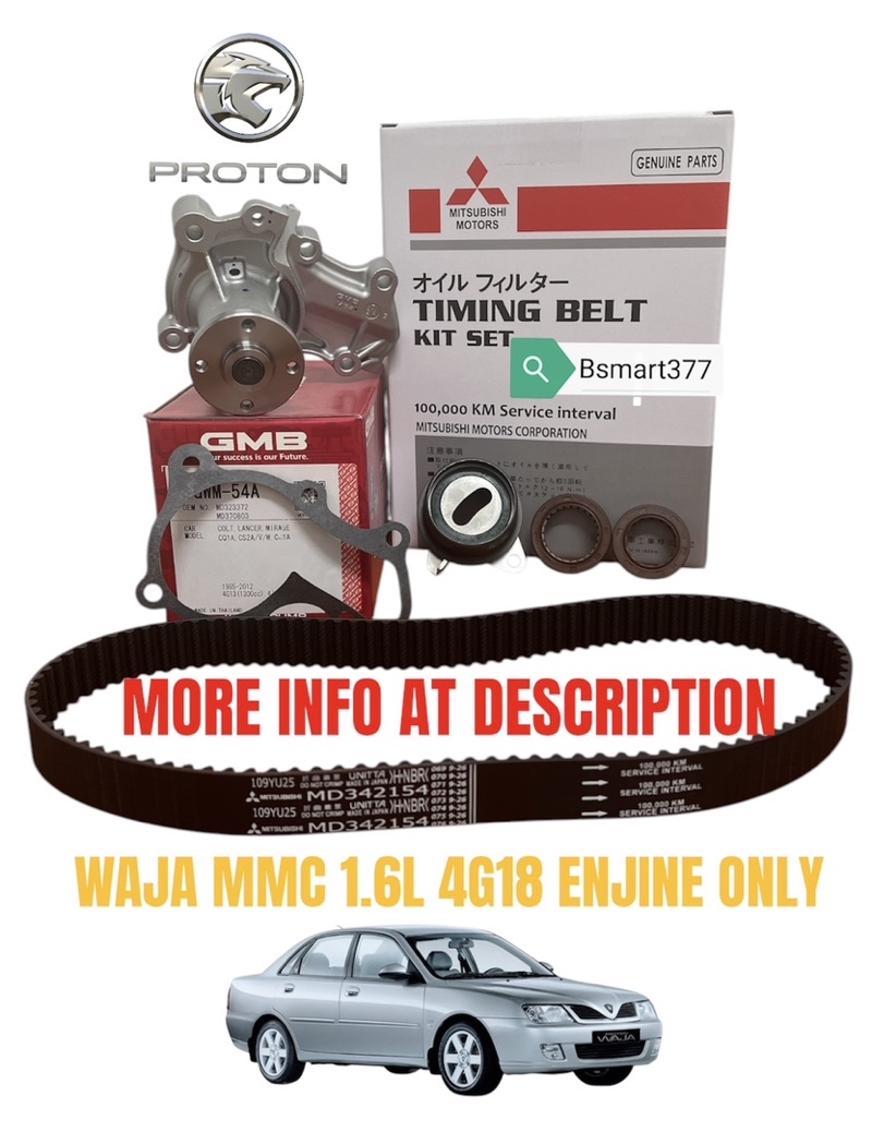 READY STOK Proton timing belt kit set waja 1.6L mmc enjine 4g18 with ...