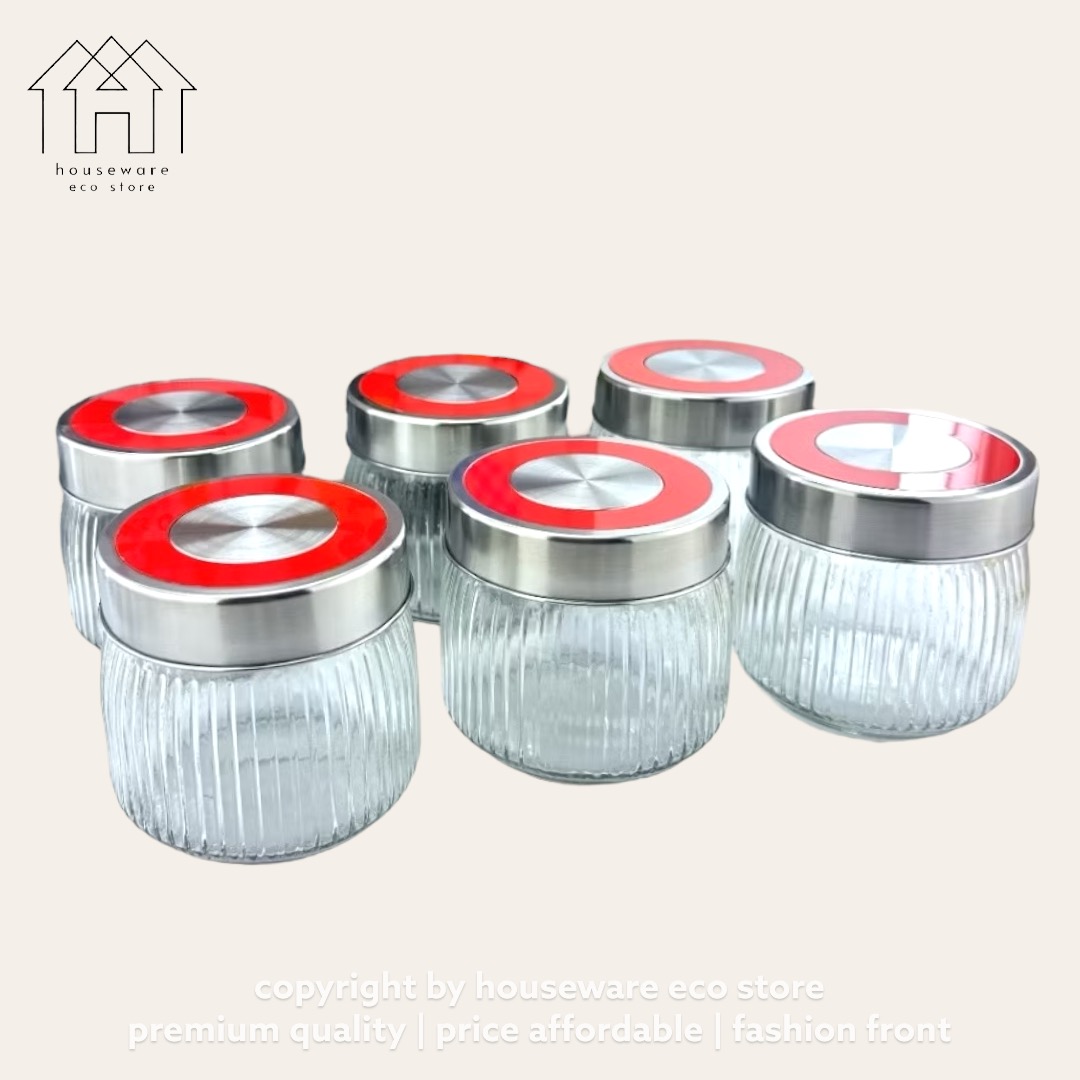 Glass Canister Jar / Balang Kaca / Bekas Kuih Raya / Balang Cookies ...