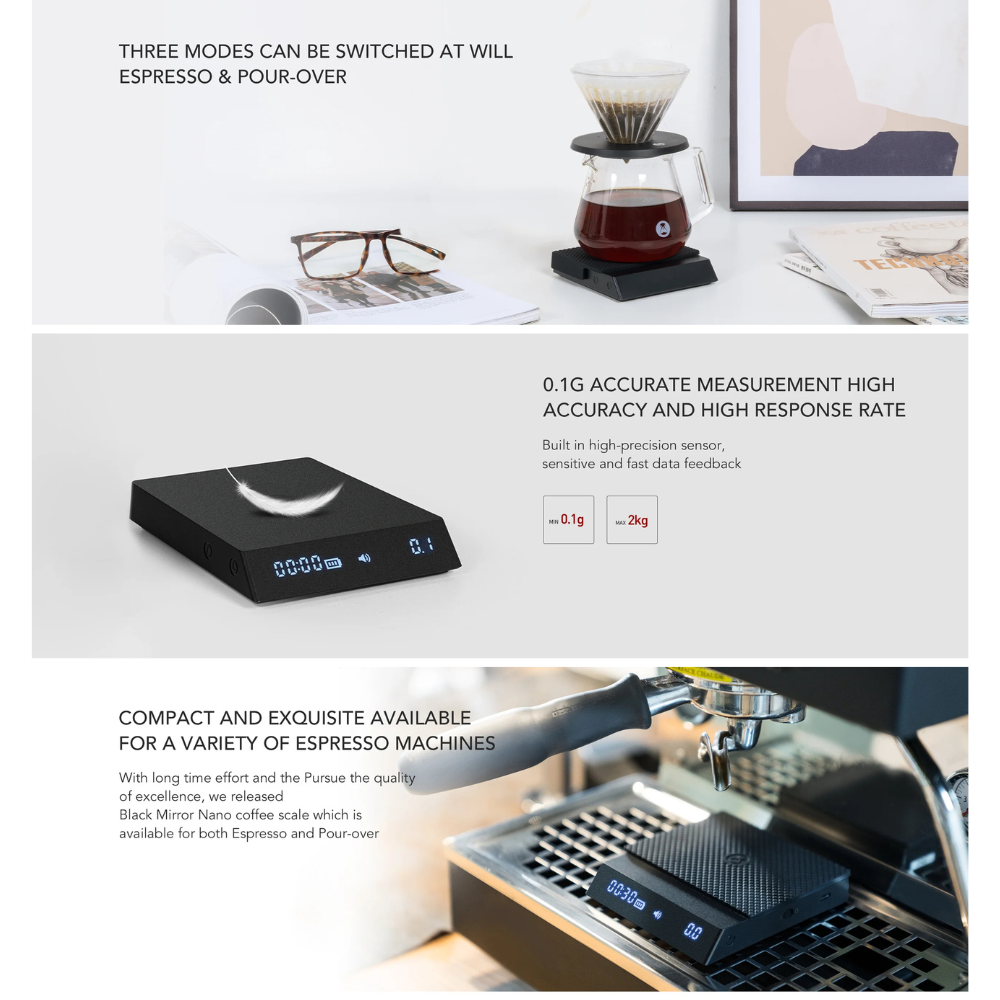 TIMEMORE Black Mirror Basic 2 Scale, Basic Plus Scale, Mini Espresso ...