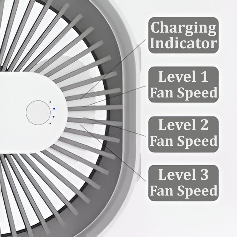 Strong Wind 6-Inch Desktop Min Fan Portable Home Office Free Rotation ...