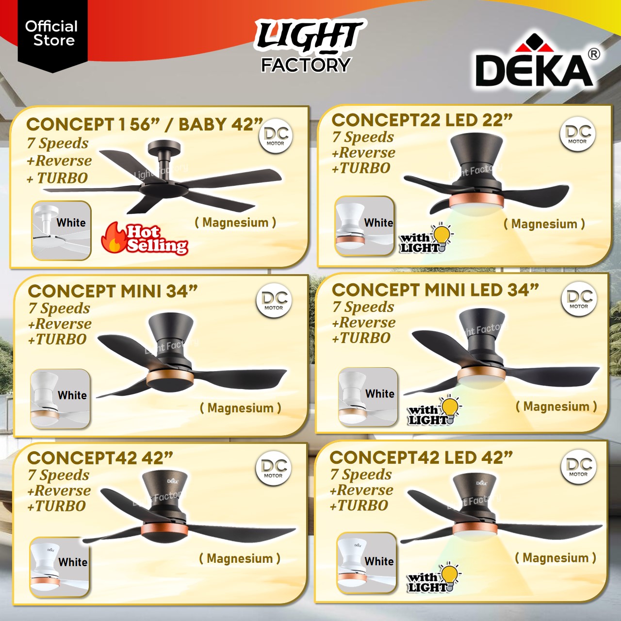 🔥NEW🔥 DEKA CONCEPT Fan 5 Blades DC Baby Fan | DEKA Concept MINI LED 3 ...