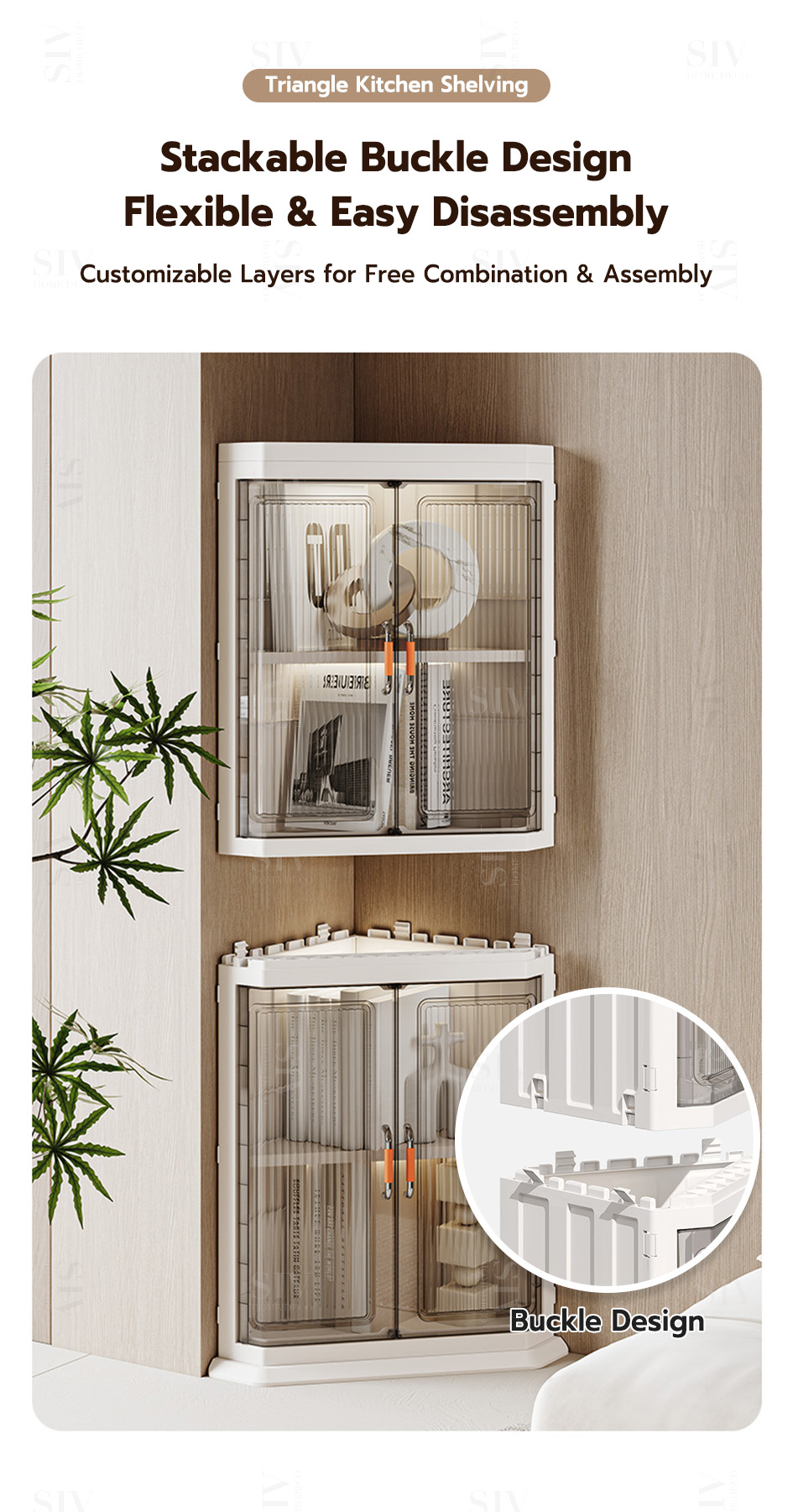 SIV Multi-Functional Corner Storage Rack – 90° Corner Design, Space ...