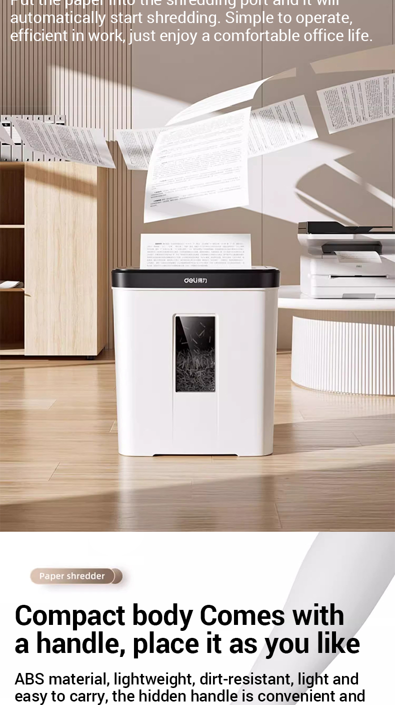 Deli Paper Shredder 9939 shredder machine paper cutter machine P4 level ...