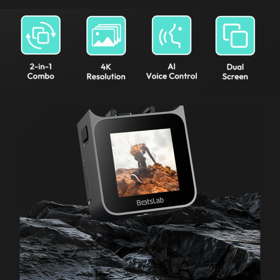Botslab Versatile Camera V9H Dash Cam Sports Cam 4K Ultra AI Voice ...