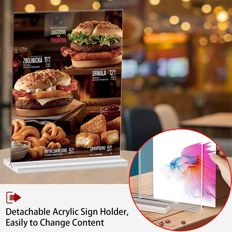Acrylic Stand ( A4 A5 A6 Size) Acrylic T-Shape Display Stand, T Shape ...