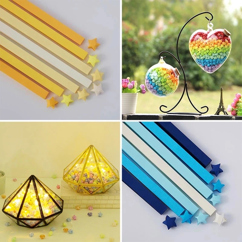 540pcs Colorful Paper Stars Origami DIY Stars Origami Paper Strips Fold ...