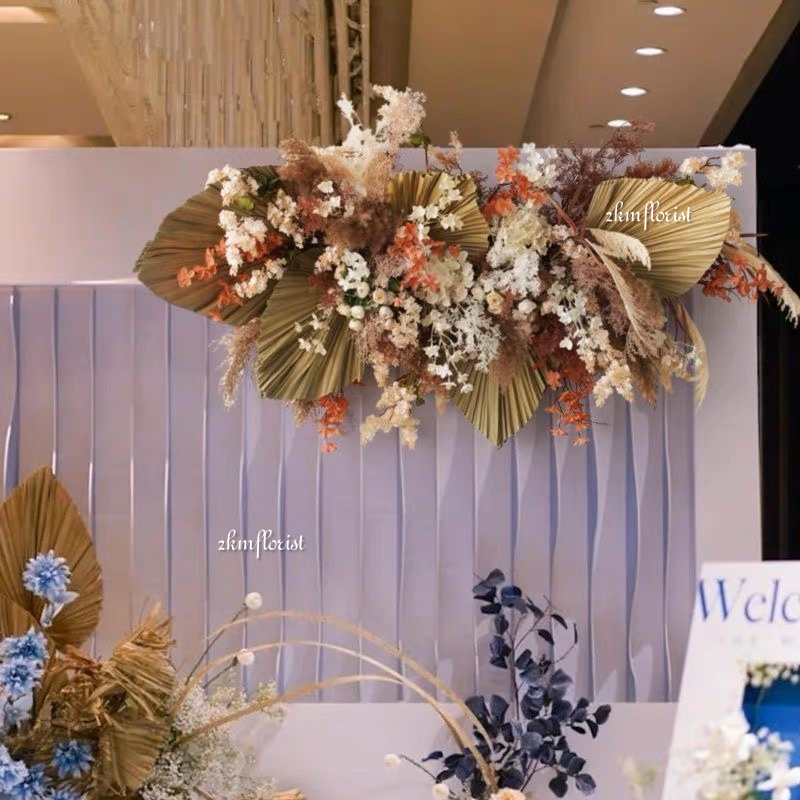 DAUN KIPAS Kering Dry Leave Artificial Flower Wedding Decoration Bunga ...