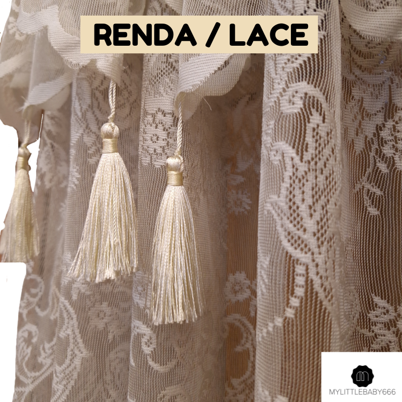 LACE CURTAIN with RENDA / LANGSIR JARANG dengan ANAK LANGSIR design ...