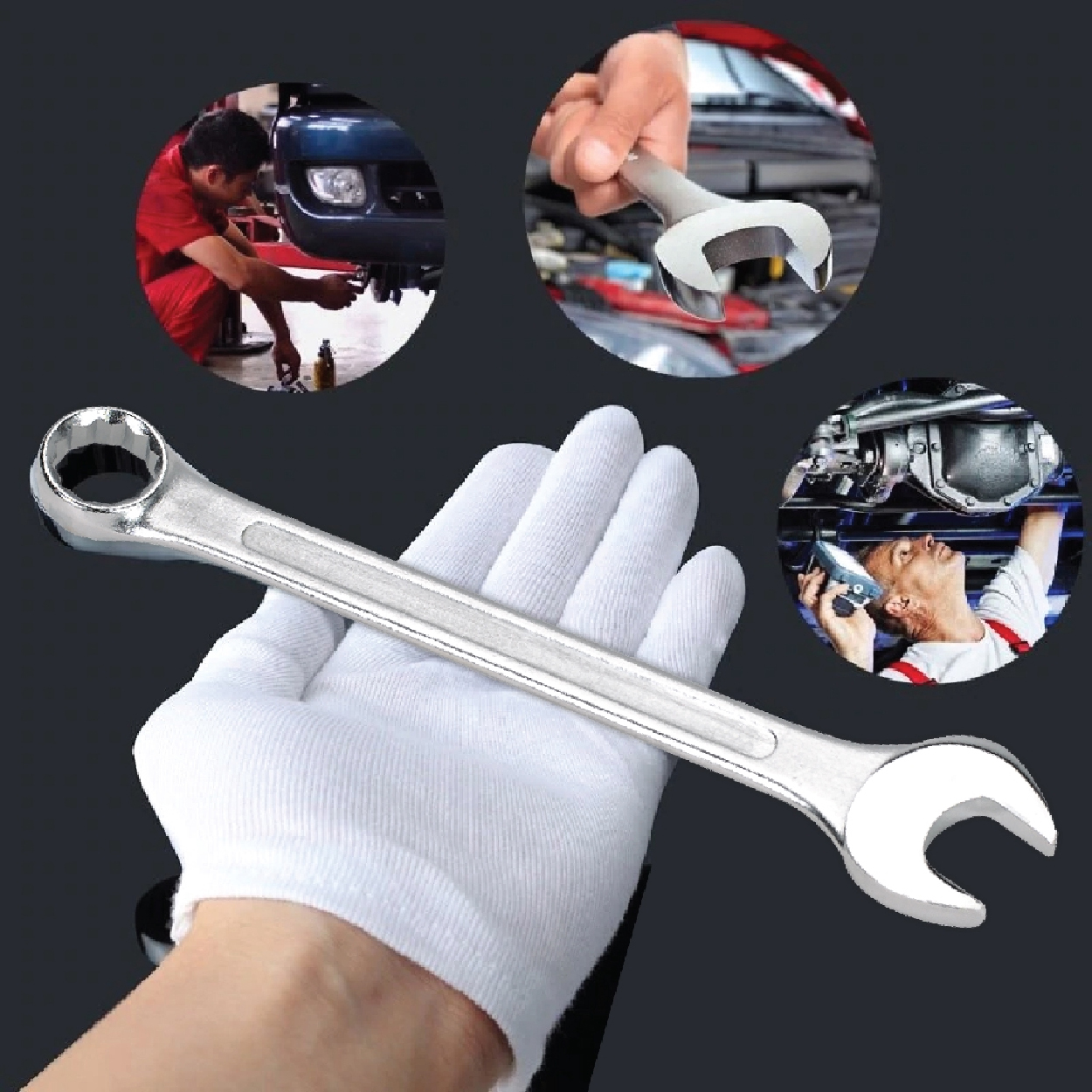 Heavy Duty Combination Wrench Set Spanner with Ring Holder ...