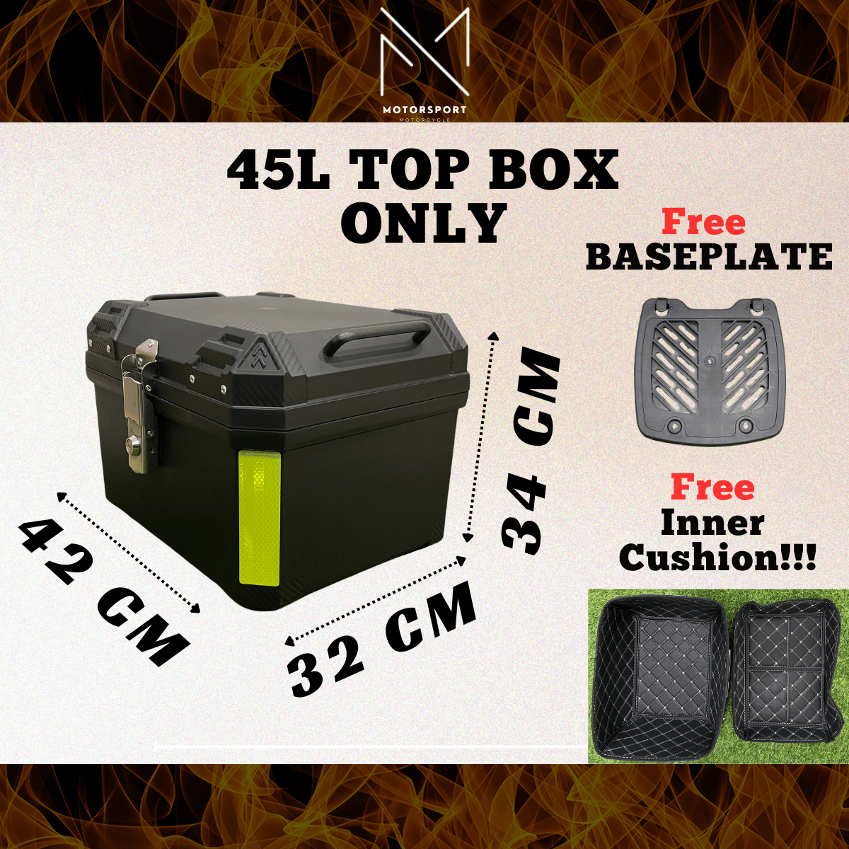 Honda RS150r Rear Rack Box Motor Tailstock Spoiler Monorack With 45 ...