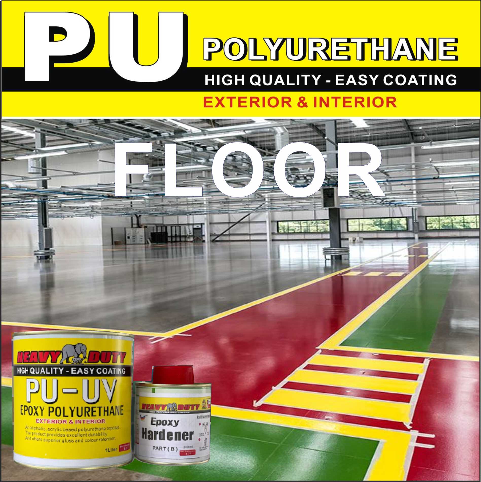 HEAVY DUTY ( MATT PU EPOXY ) 1L PU Recoatable Finish Epoxy 1L Matt High ...