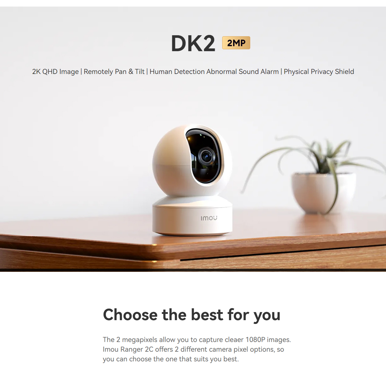 IMOU DK2 Wifi Camera CCTV 2MP 4MP Smart AI Motion Detect Tracking Night ...