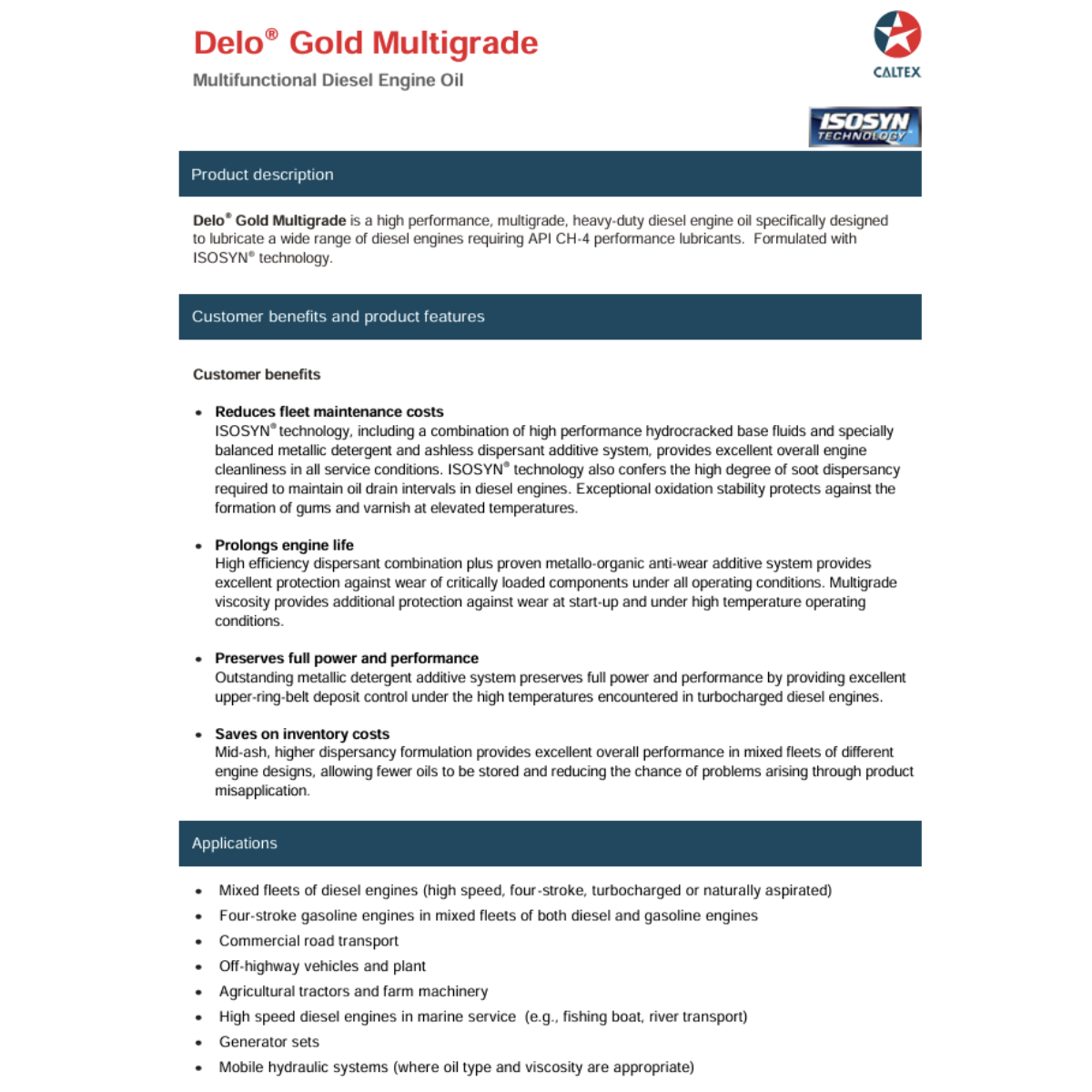 Caltex Delo Gold Multigrade SAE 15W-40 (5 Liters) Heavy Duty Diesel ...