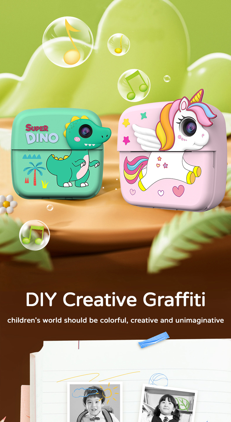 READY STOCK 1080P Kids Camera Mini Print Camera Kids Digital Camera ...