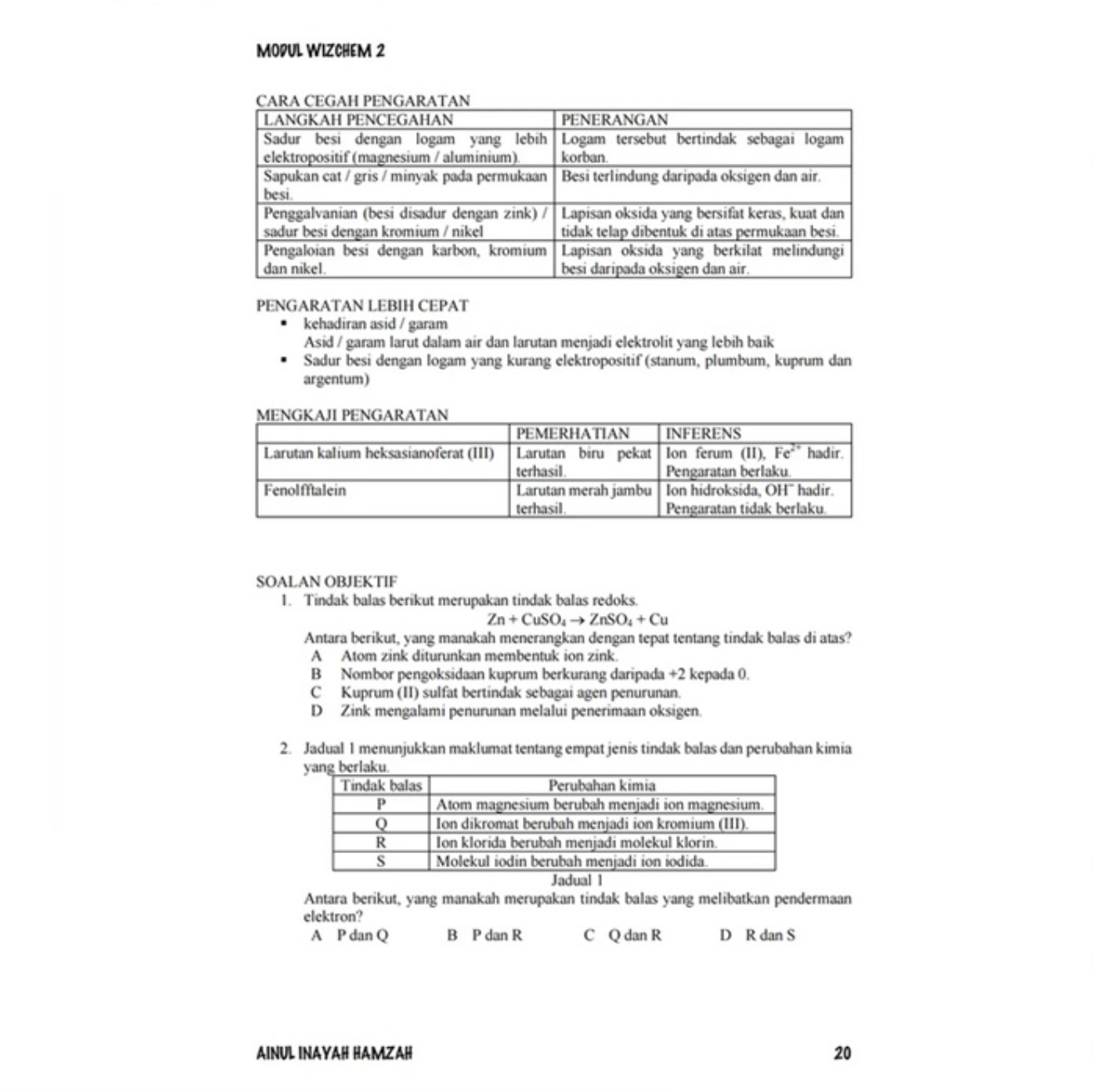 Nota Kimia Tingkatan 5 + Soalan/ Chemistry Notes SPM Form 5 + Questions ...